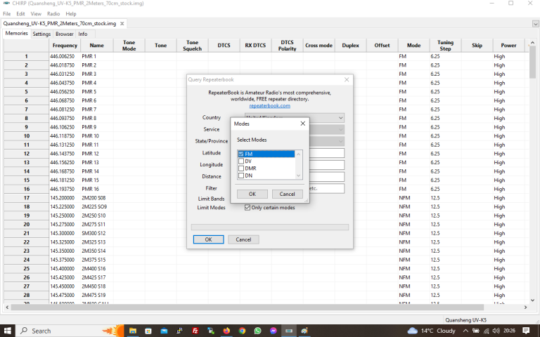 How To Create A Channel Settings File For The Quansheng UV-K5 Using ...